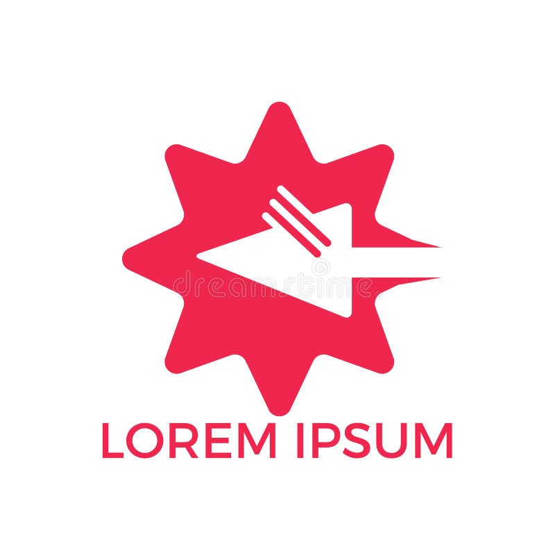 Star and Arrow Logo Design. Pixel Arrow and Star Logo Design. Stock ...