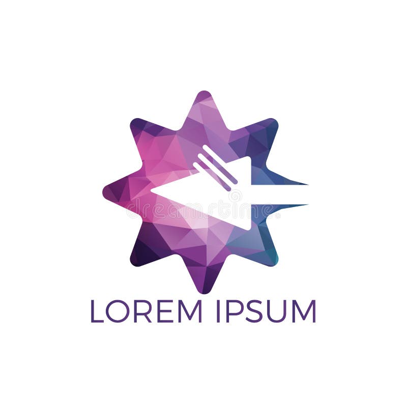 Star and Arrow Logo Design. Pixel Arrow and Star Logo Design. Stock ...