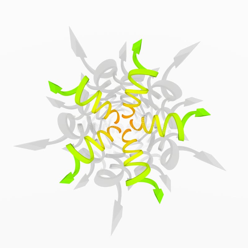 Star Arrows, Directed in Different Directions Stock Illustration ...