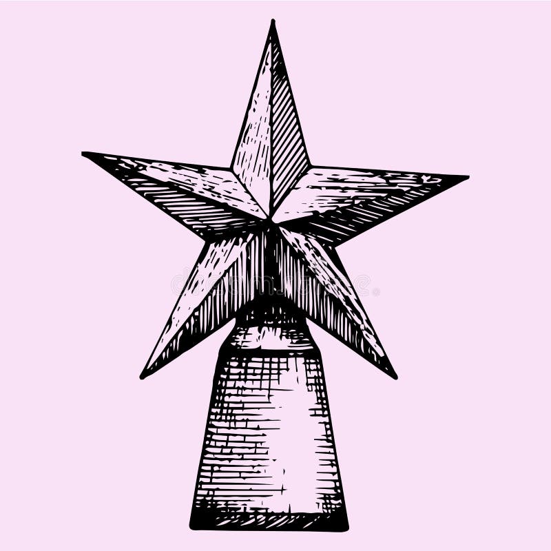 Star award stock vector. Illustration of hand, gift, draw - 66166345