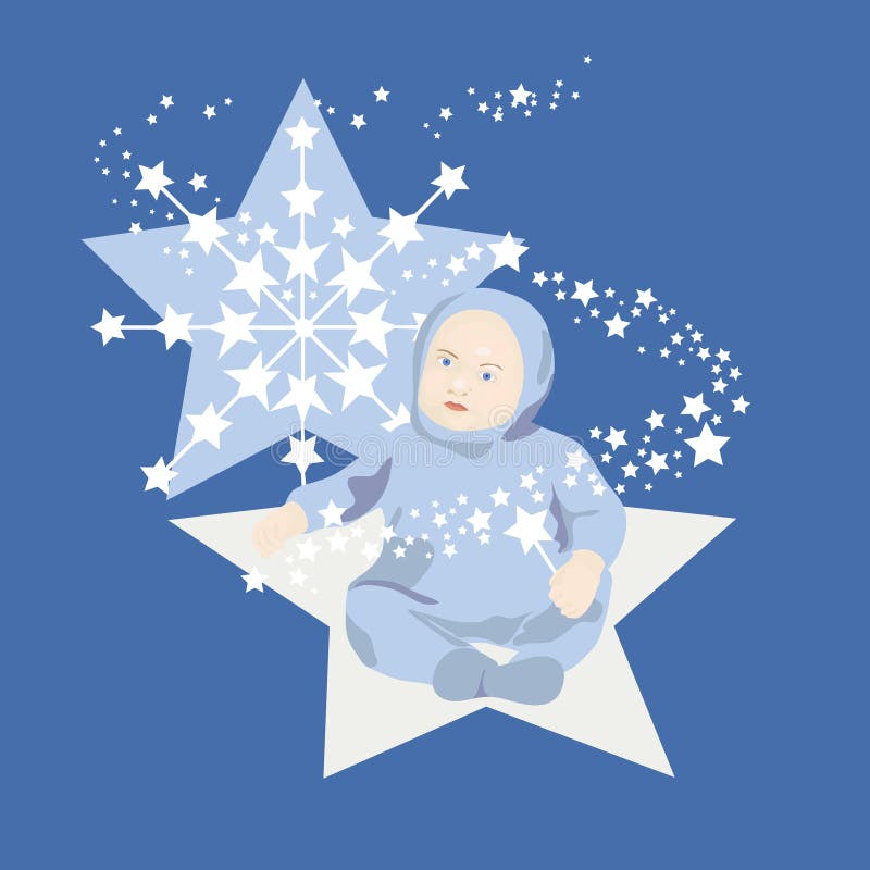 Star Baby Boy stock vector. Illustration of abstract, color - 4310463