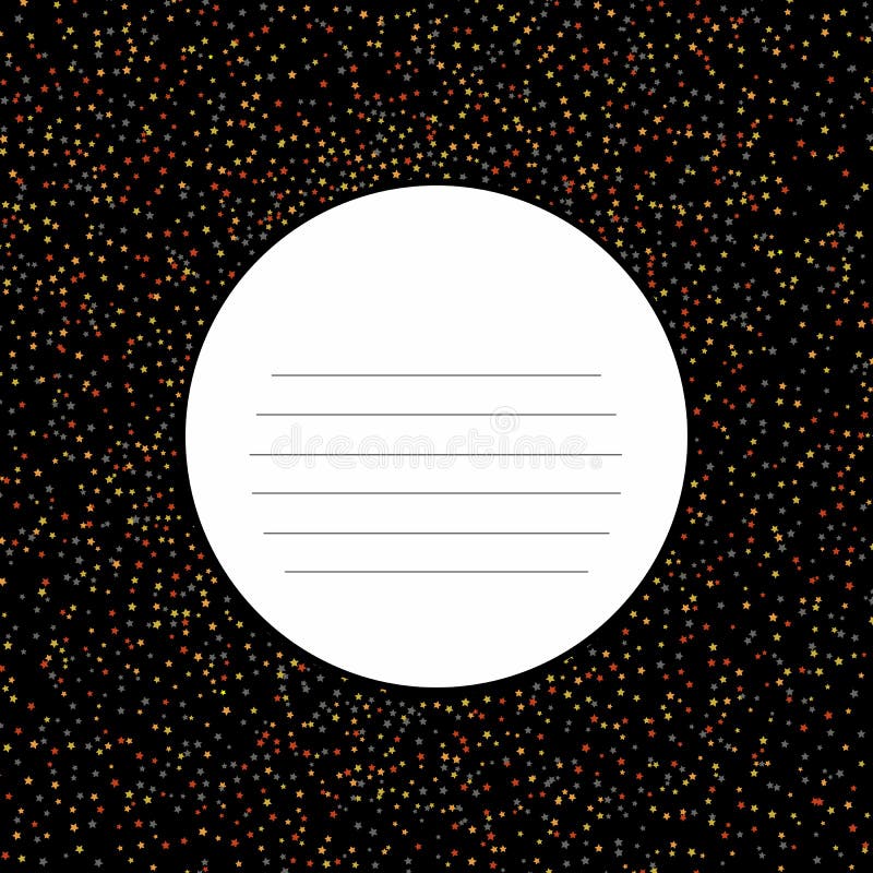Star Background Card. Text Frame with Scattered Tiny Stars Stock Vector ...