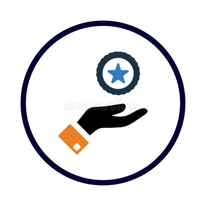 Star, Badge, Star Badge , Hand , Badge on Hand Icon Stock Vector ...