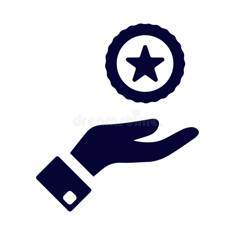Star, Badge, Star Badge , Hand , Badge on Hand Icon Stock Vector ...