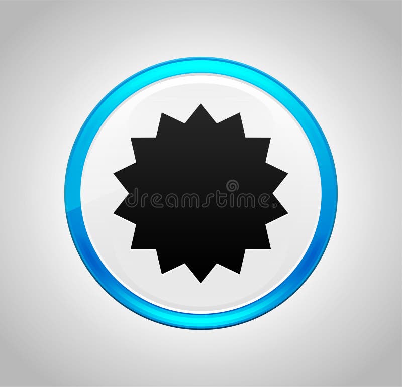 Star Badge Icon Round Blue Push Button Stock Illustration ...