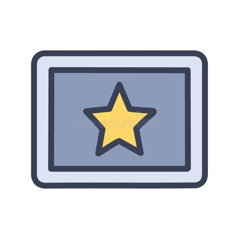 Star Badge Icon. a Simple Icon Depicting a Star Inside a Frame ...