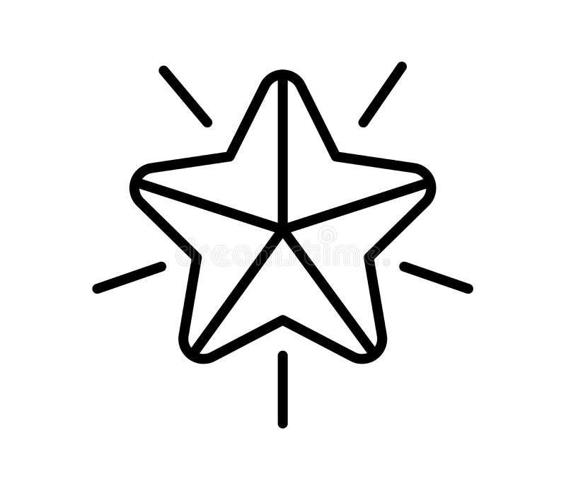 Star Badge Single Isolated Icon with Outline Style Stock Vector ...
