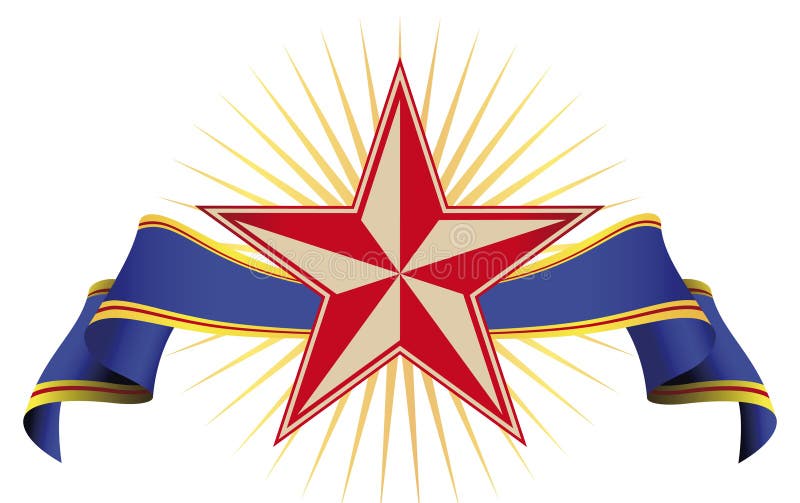 Star a bandeira ilustração do vetor. Ilustração de bandeira - 28324336