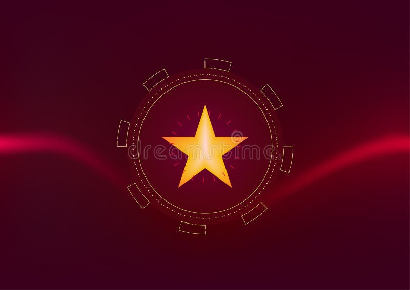 Star Banner Icon Circle Shape Technology with Abstract Background ...