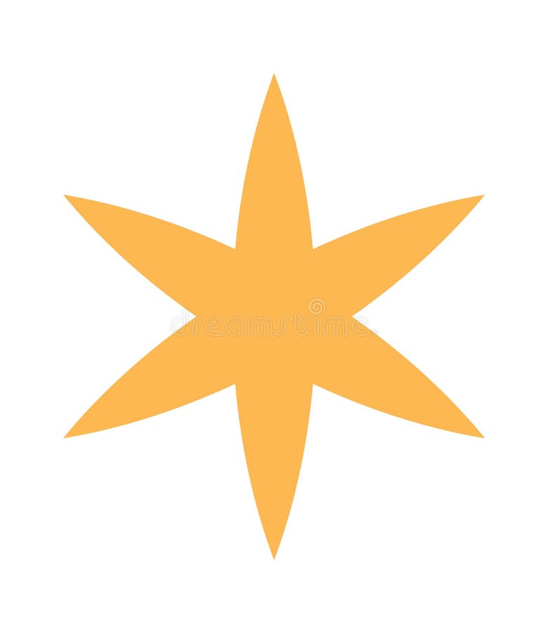 Star Bauhaus Flash Geometric Element Stock Vector - Illustration of ...