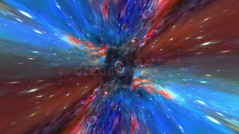 Star Beams Burst through the Space-time Tunnel Stock Footage - Video of ...