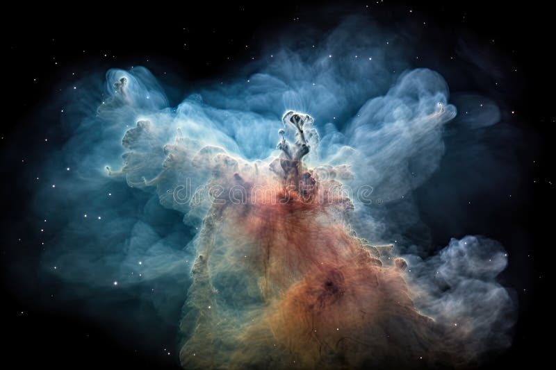 A Star Being Born, Surrounded by a Cloud of Dust and Gas Stock ...