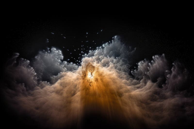 A Star Being Born, Surrounded by a Cloud of Dust and Gas Stock ...