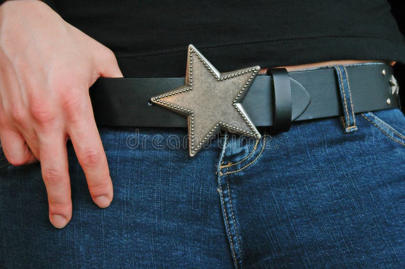 Star Belt Buckle stock photo. Image of rugged, waist - 10711502
