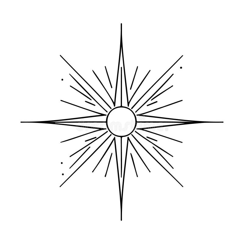 Star of Bethlehem. Symbol of Jesus Birth. One Line Drawing. Vector ...