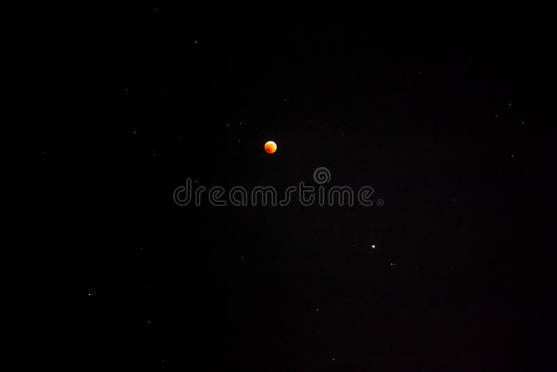 Star Black Sky, Red Bloody Moon, Eclipse, Mars Stock Photo - Image of ...