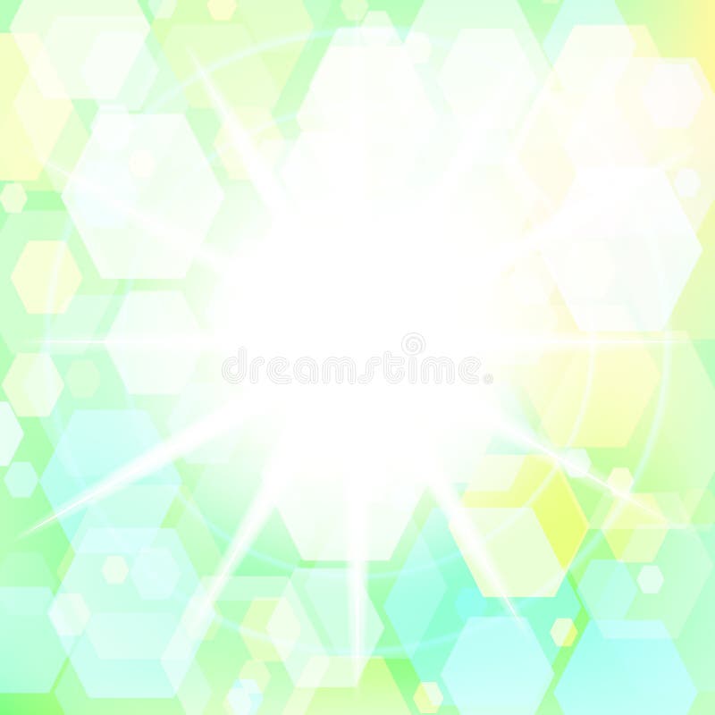 Star with Bokeh Effect. Raster 9 Stock Illustration - Illustration of ...