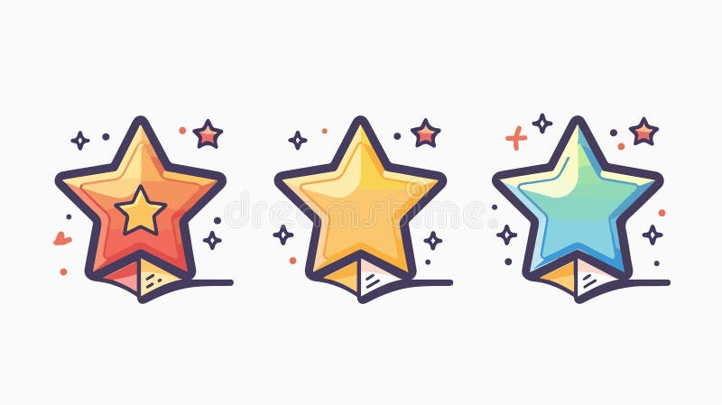 Star Bookmark Icon for Educational Content Stock Vector - Illustration ...
