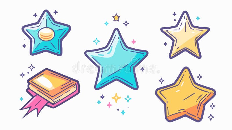 Star Bookmark Icon for Educational Content Stock Illustration ...