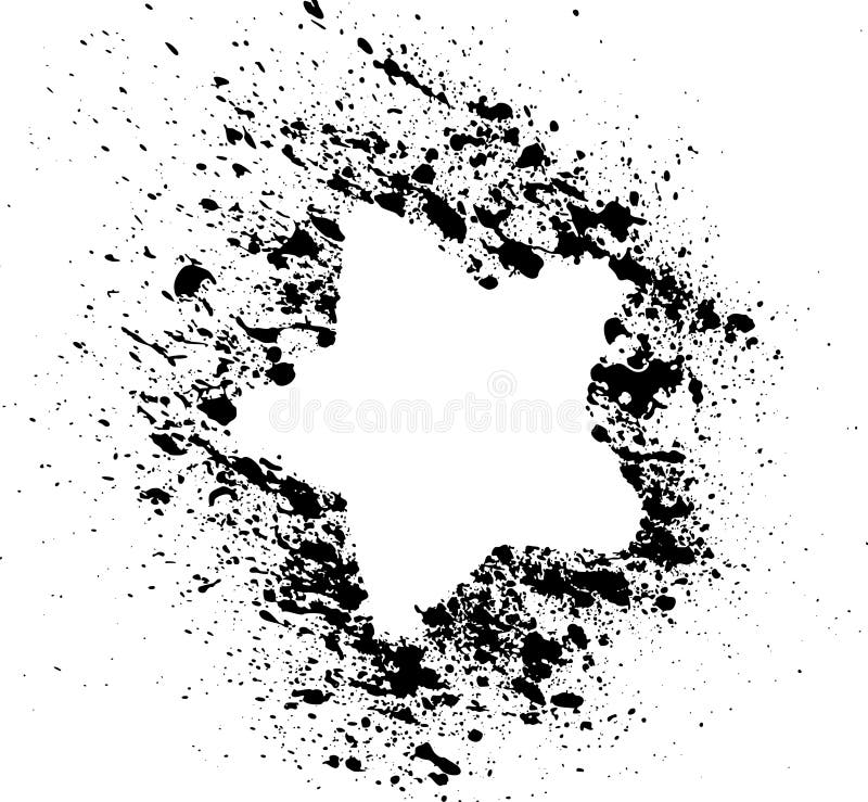 Star Border Splatter Vector Stock Vector - Illustration of blob ...