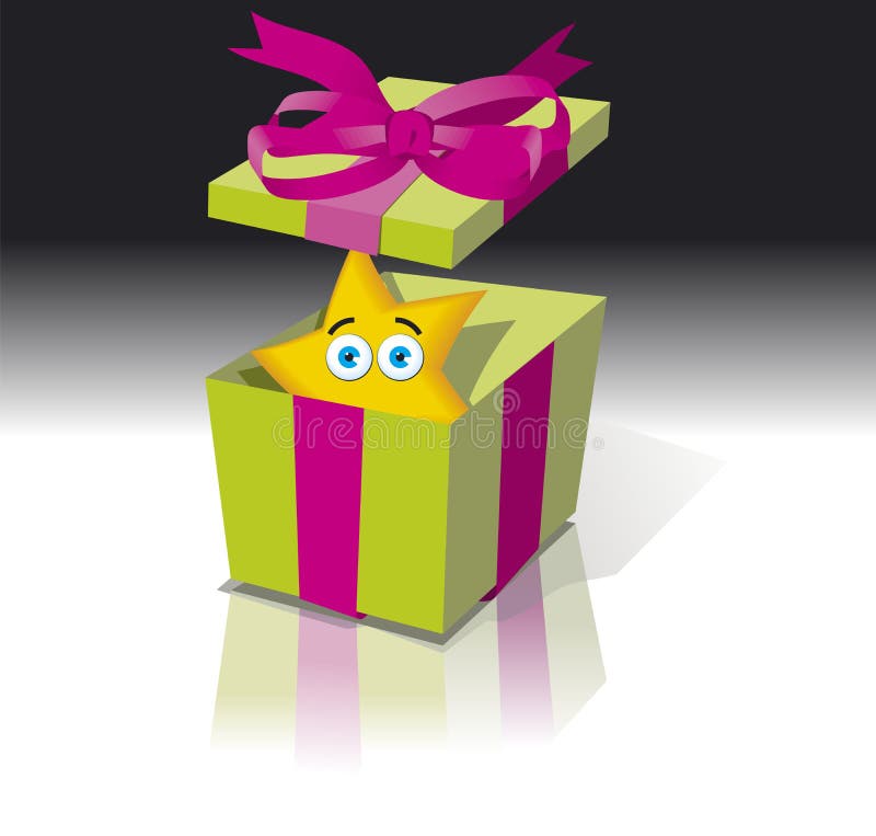 Star in a box 02 stock vector. Illustration of bright - 4356155