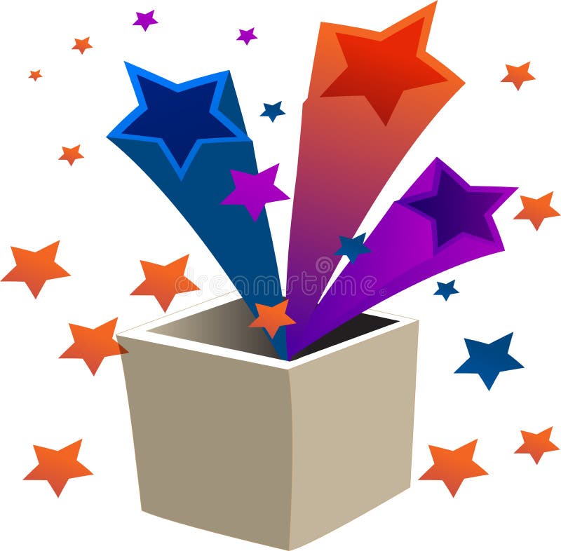 Star Box stock vector. Illustration of isolated, stars - 39544487