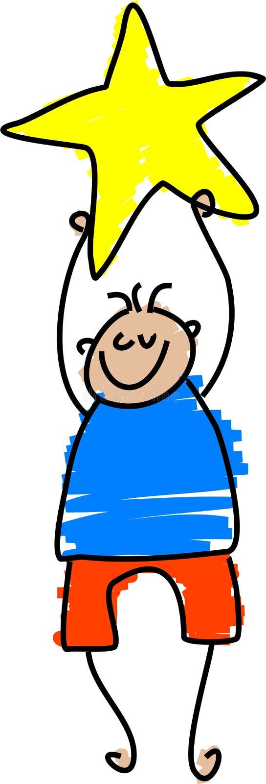 Star boy stock illustration. Illustration of dreams, children - 588366