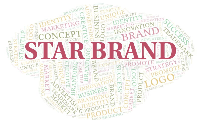 Star Brand word cloud stock illustration. Illustration of star - 135201878