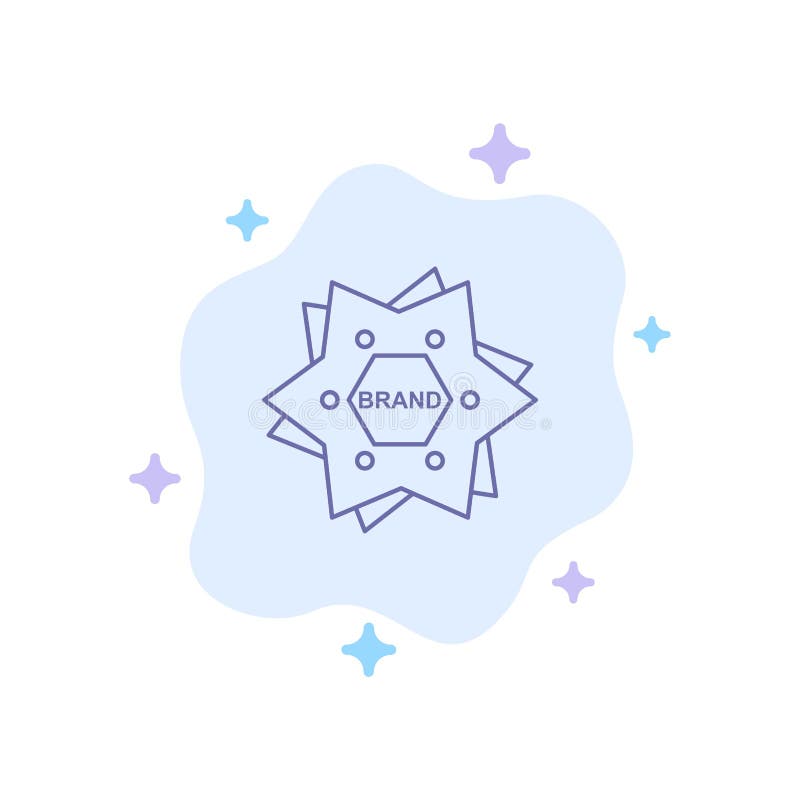 Star, Branding, Brand, Logo, Shape Blue Icon on Abstract Cloud ...