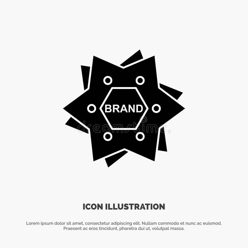 Star, Branding, Brand, Logo, Shape Solid Glyph Icon Vector Stock Vector ...