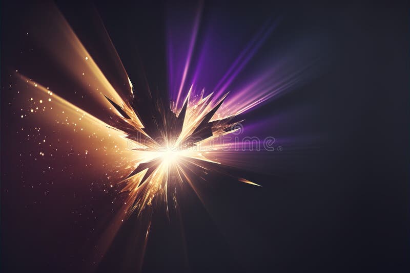A Star Burst with a Black Background and a Purple Background with a ...