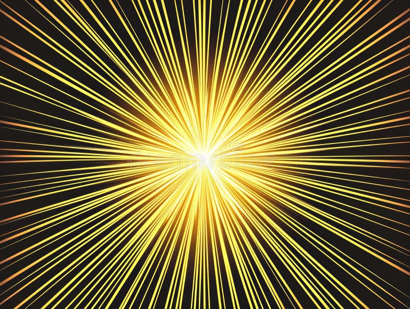 Star Burst with Rays of Light. Radiating from the Center of the Rays ...