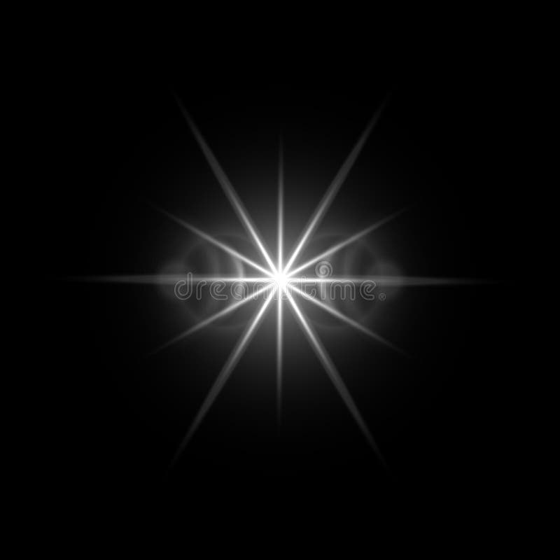 Star Burst Realistic Flash Effect with White Glow Stock Illustration ...