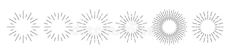 Star Burst Vector Vintage Circle Background Graphic Line Drawn ...