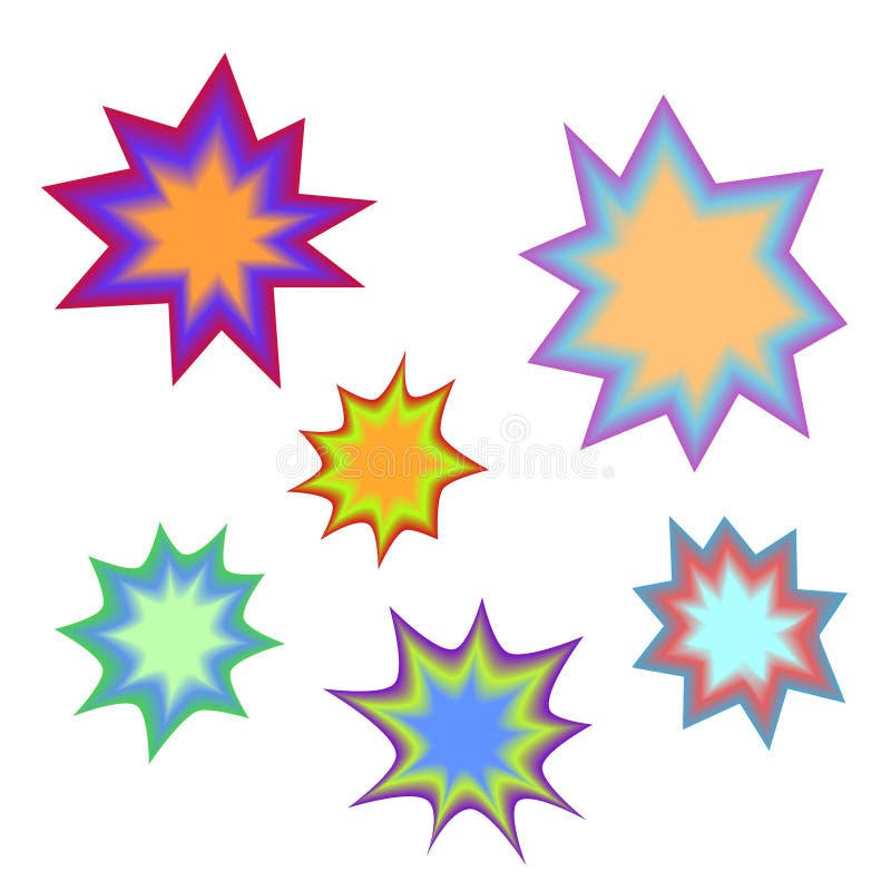 Star Bursting Boom.Comic Book Explosion Set Stock Vector - Illustration ...