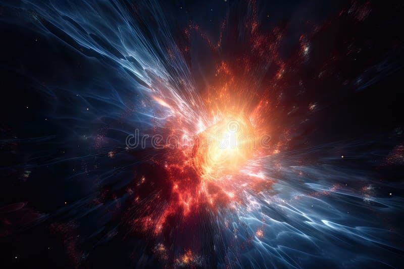 A Star, Bursting into Existence in a Brilliant Flash of Light Stock ...