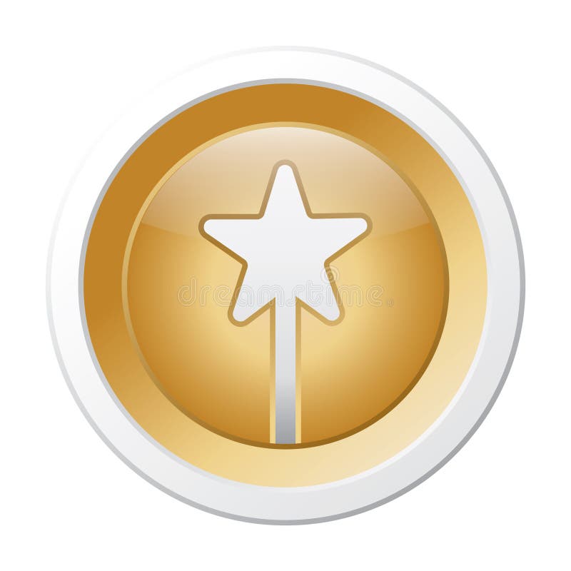 Star Button. Vector Illustration Decorative Design Stock Vector ...