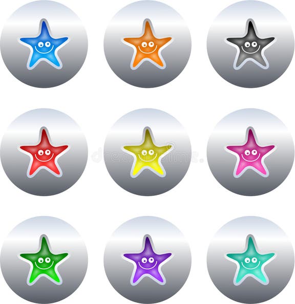 Star buttons stock illustration. Illustration of wildlife - 3575462