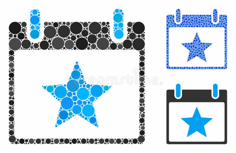 Star Calendar Day Composition Icon of Circles Stock Illustration ...