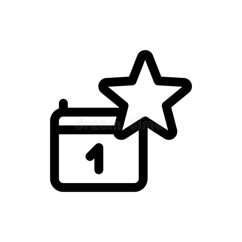 Star Calendar New Year Icon, Logo, Vector Stock Illustration ...