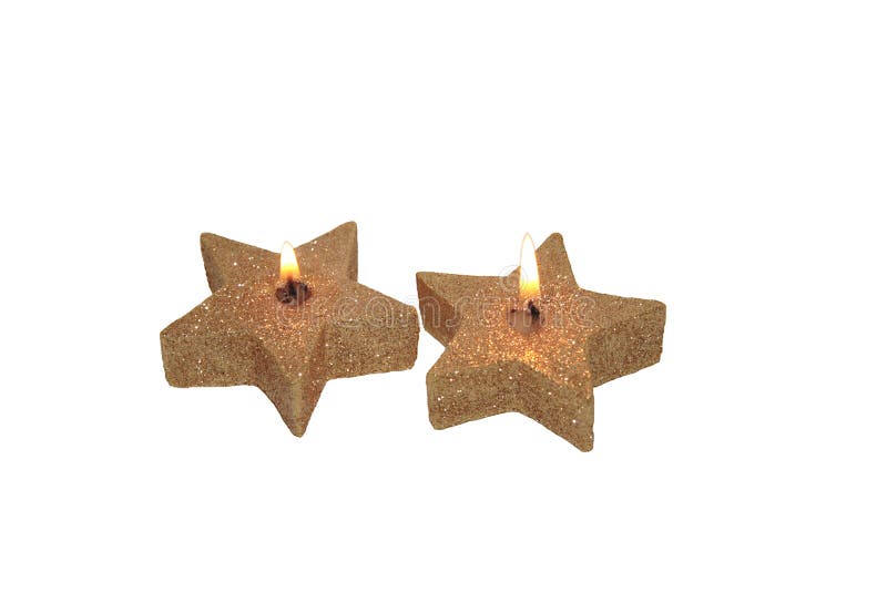 Star Candles With Clipping Path Picture. Image: 3792513