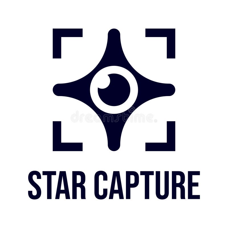 Star Capture Flat Minimalist Logo Design Stock Vector - Illustration of ...