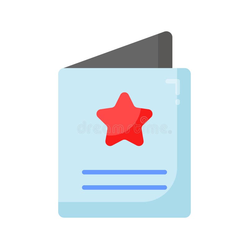Star on Card Showing Concept Icon of Greeting Card, Invitation Card ...