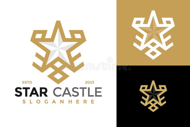 Star Castle Logo Design Vector Symbol Icon Illustration Stock ...