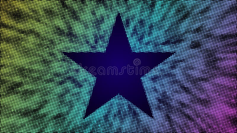 Star in the Center of Colorful Gradient Background with Small Dots ...