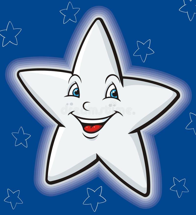 Star Character in Cartoon Style Stock Vector - Illustration of cartoon ...