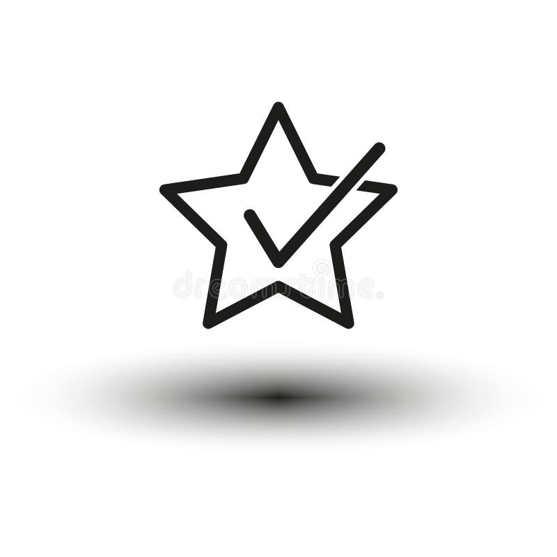 Star with Checkmark Icon. Vector Illustration. EPS 10 Stock Vector ...