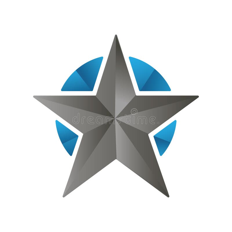 Star with Circle Behind. Vector Illustration Decorative Design Stock ...