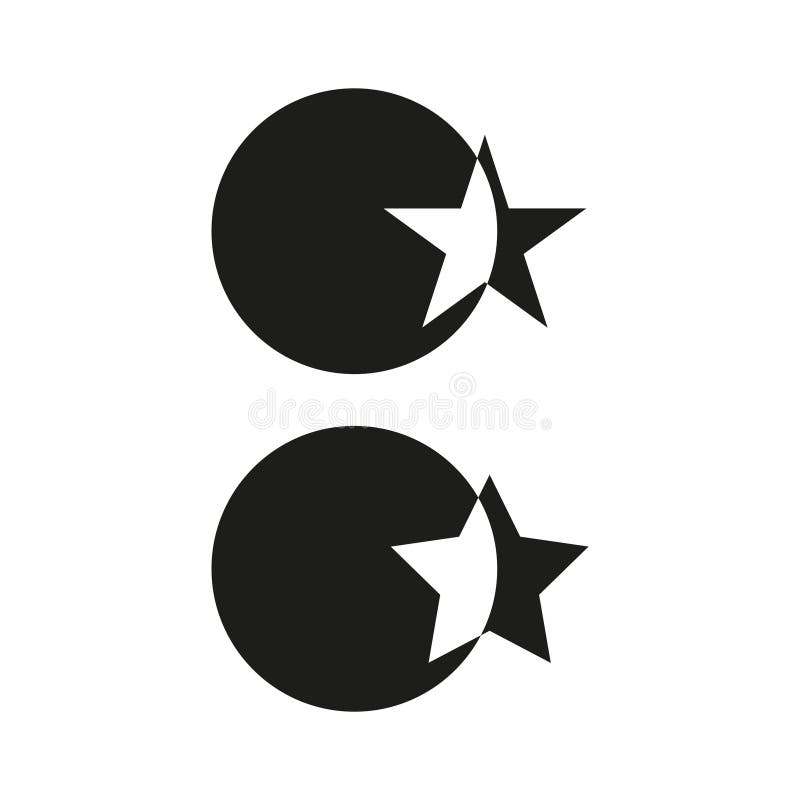 Star and Circle. Geometric Contrast Icon. Abstract Cosmic Shape. Modern ...