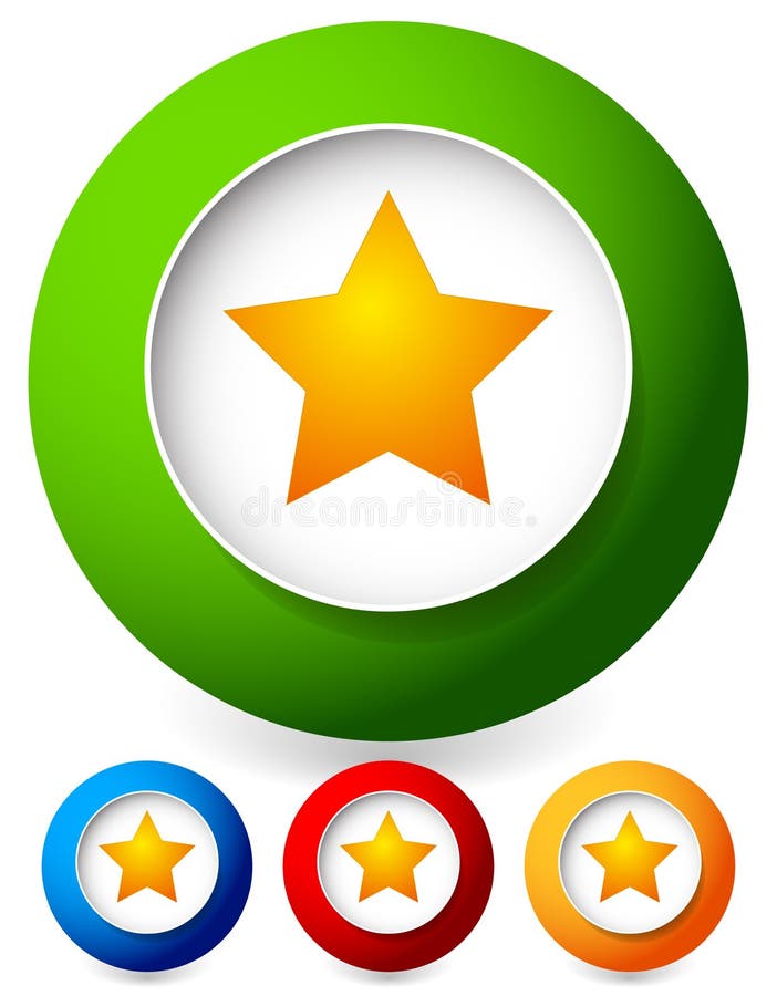 Star in a Circle Icon. Vector Graphics Stock Illustration ...